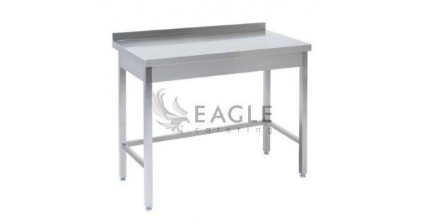 Work Table with open base 600 with Splashback