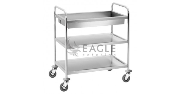 Trolley with deep clearing basin